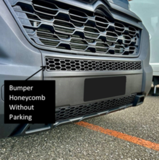 Vauxhall Movano Bumper Honeycomb without Parking Sensors - Gloss Black ...