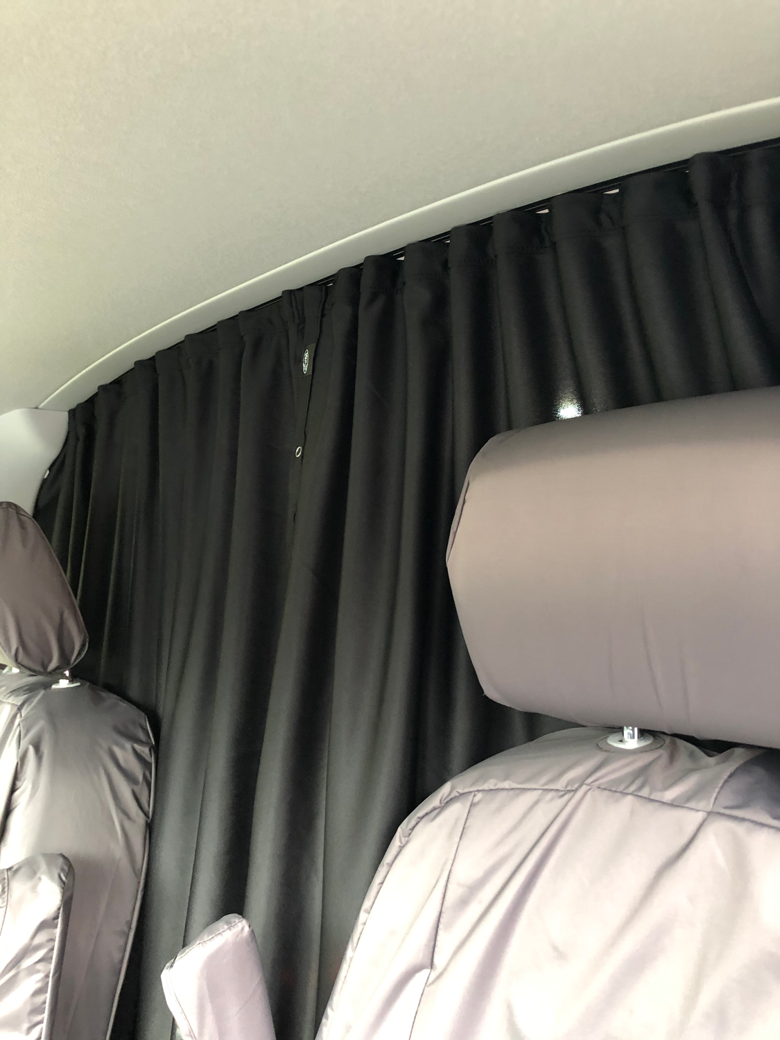 For Mercedes Dodge Sprinter Cab Divider Curtain Kit with Rail Premium ...