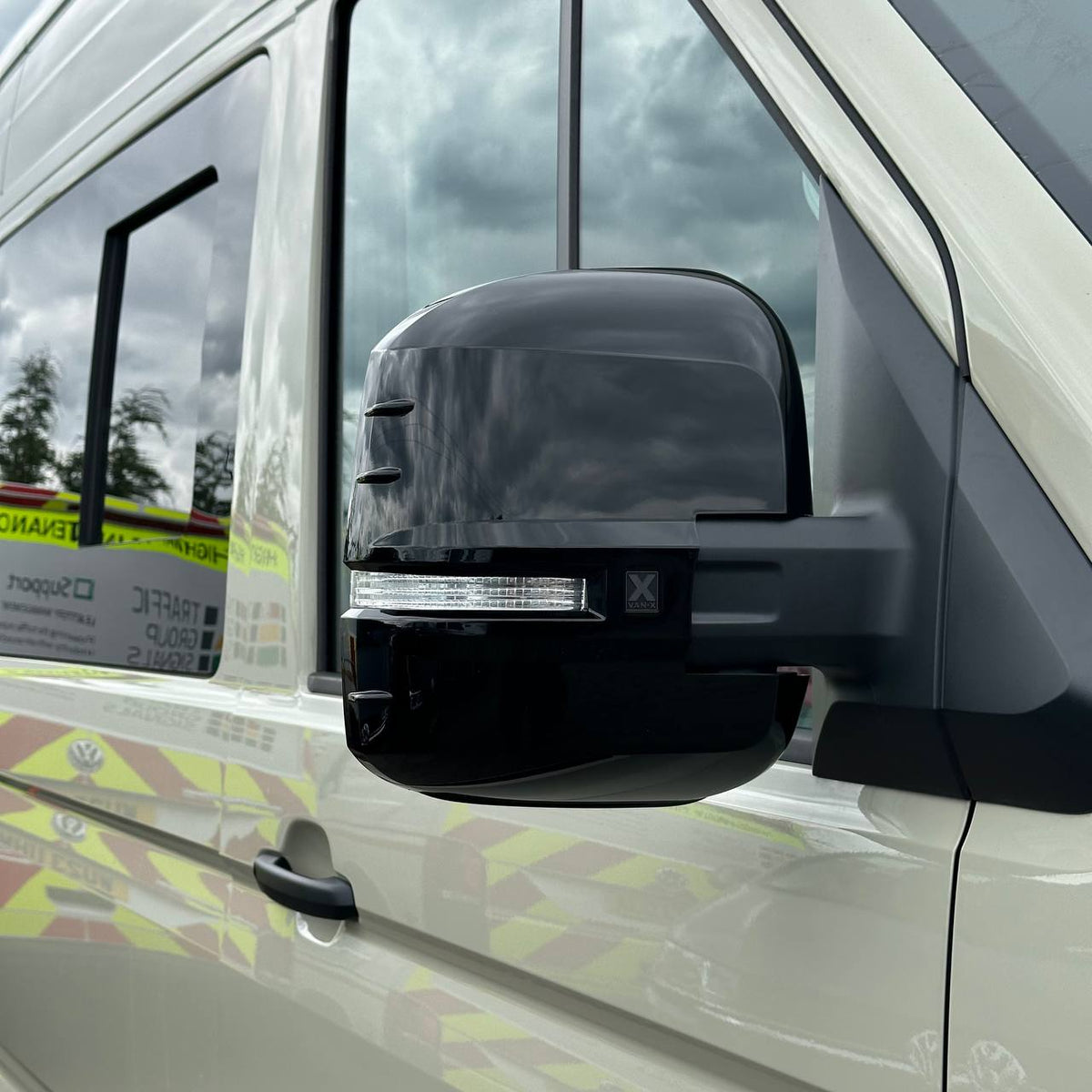 For VW Crafter New Shape Mirror Covers - Set of 2 - Gloss Black | Van ...