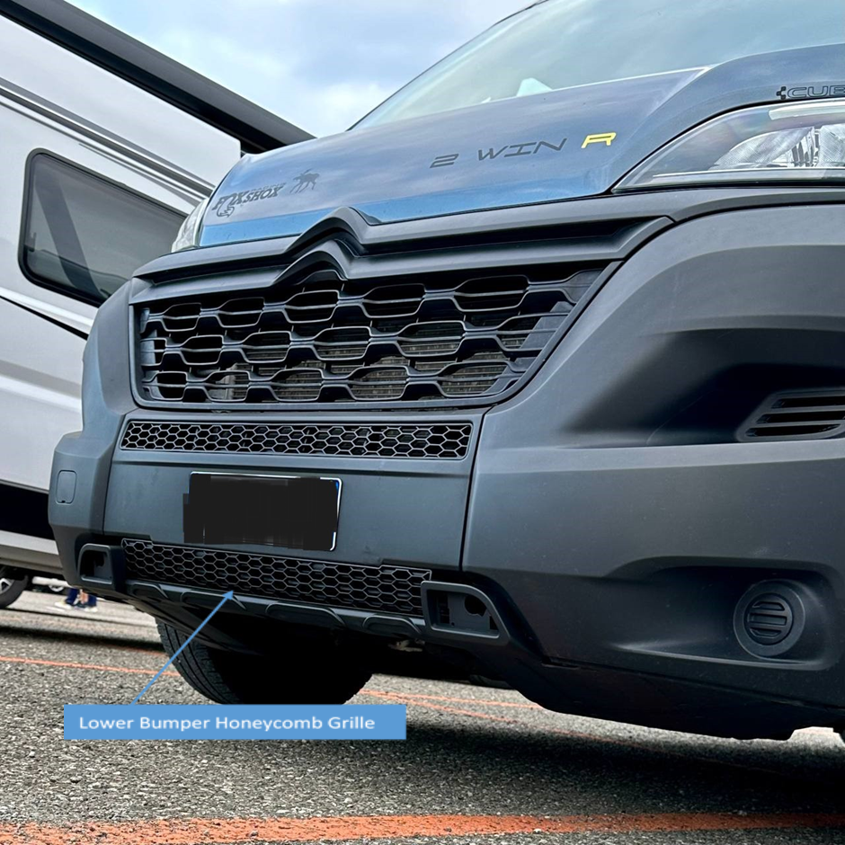 Peugeot Boxer Lower Bumper Honeycomb Grille - Matte Black – Van-X