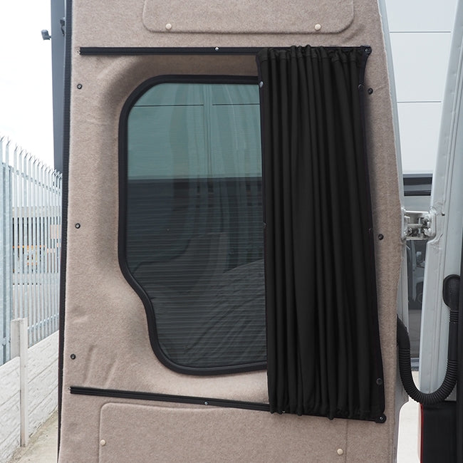 Mercedes Sprinter Premium Window Curtains - Black/Black - CREATE YOUR ...