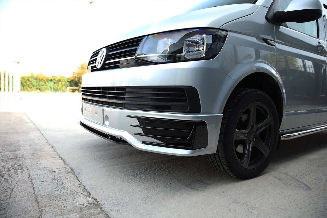 For VW T6 Transporter camper van Front Bumper Spoiler + Splitter (B-Gr ...