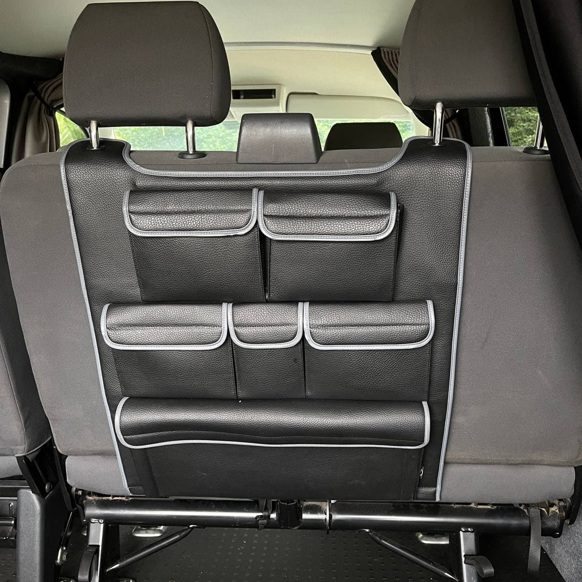For VW T5 & T5.1 Transporter Double Back Seat Organiser – Premium Leat ...