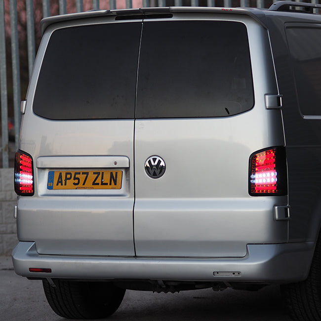 VW T5, T5.1 Transporter LED Rear Lights/Tail lights/Tail lamps Barn Do ...