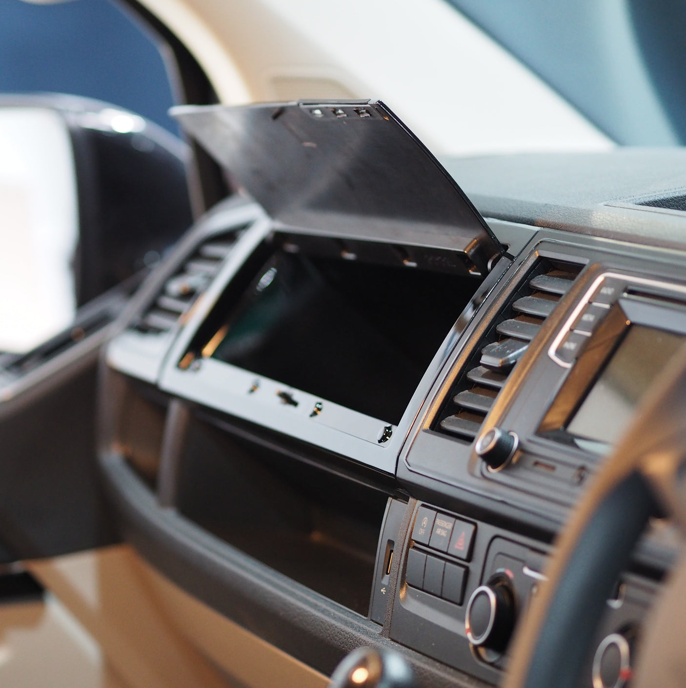 VW T6 Transporter Glove Box Piano Black B-GRADE Painted and Ready to F ...