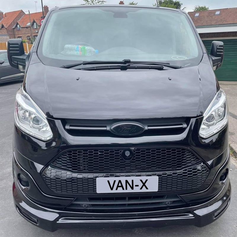 For Ford Transit Custom Honeycomb Front Grille – Gloss Black Upgrade f ...