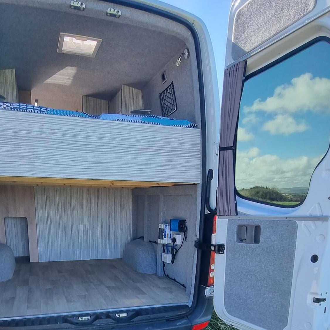 For Mercedes Sprinter Premium 1 x Barndoor Window Curtain Van-X
