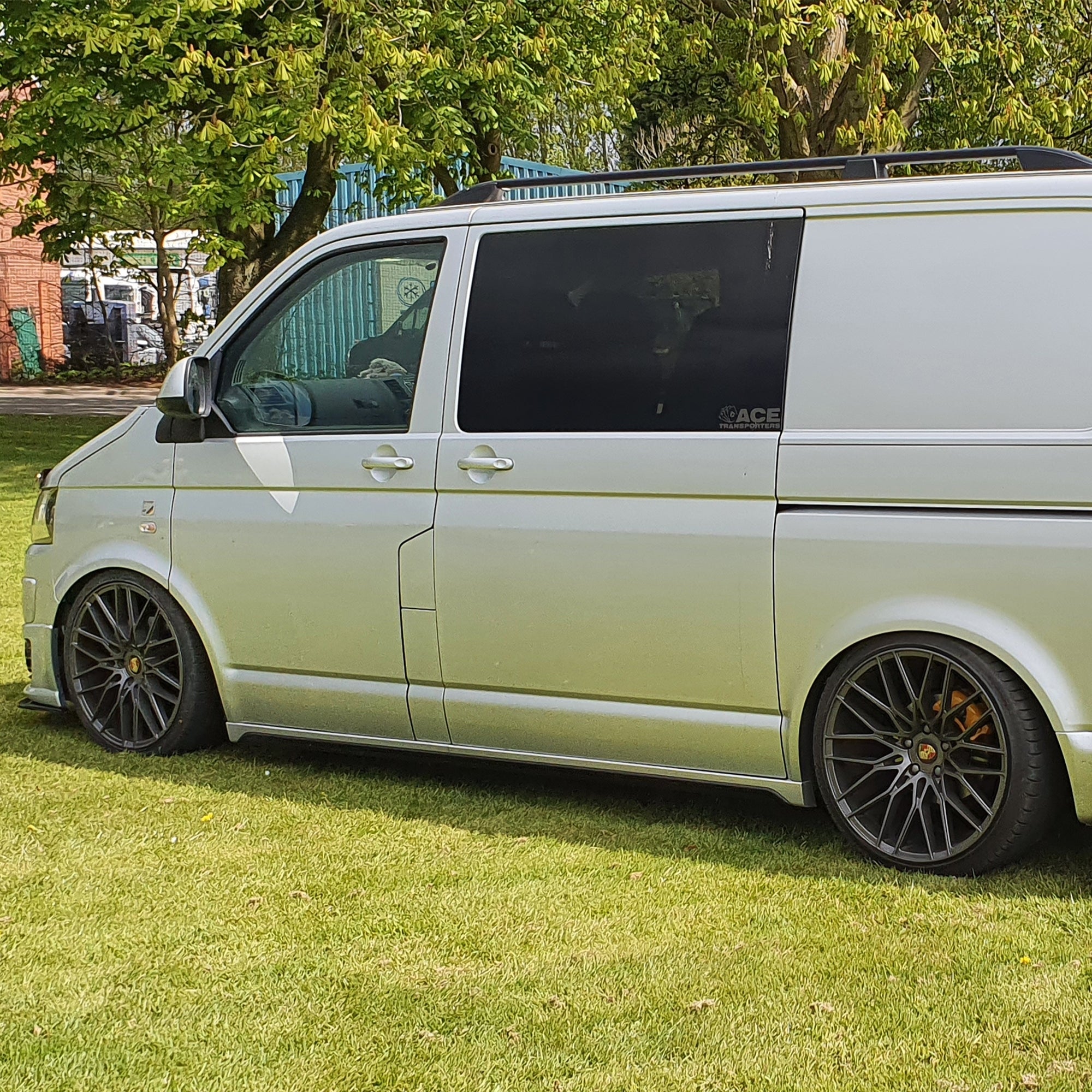 VW T5, T5.1 SWB Side Skirts Reflex Silver Plastic Painted and Ready to ...