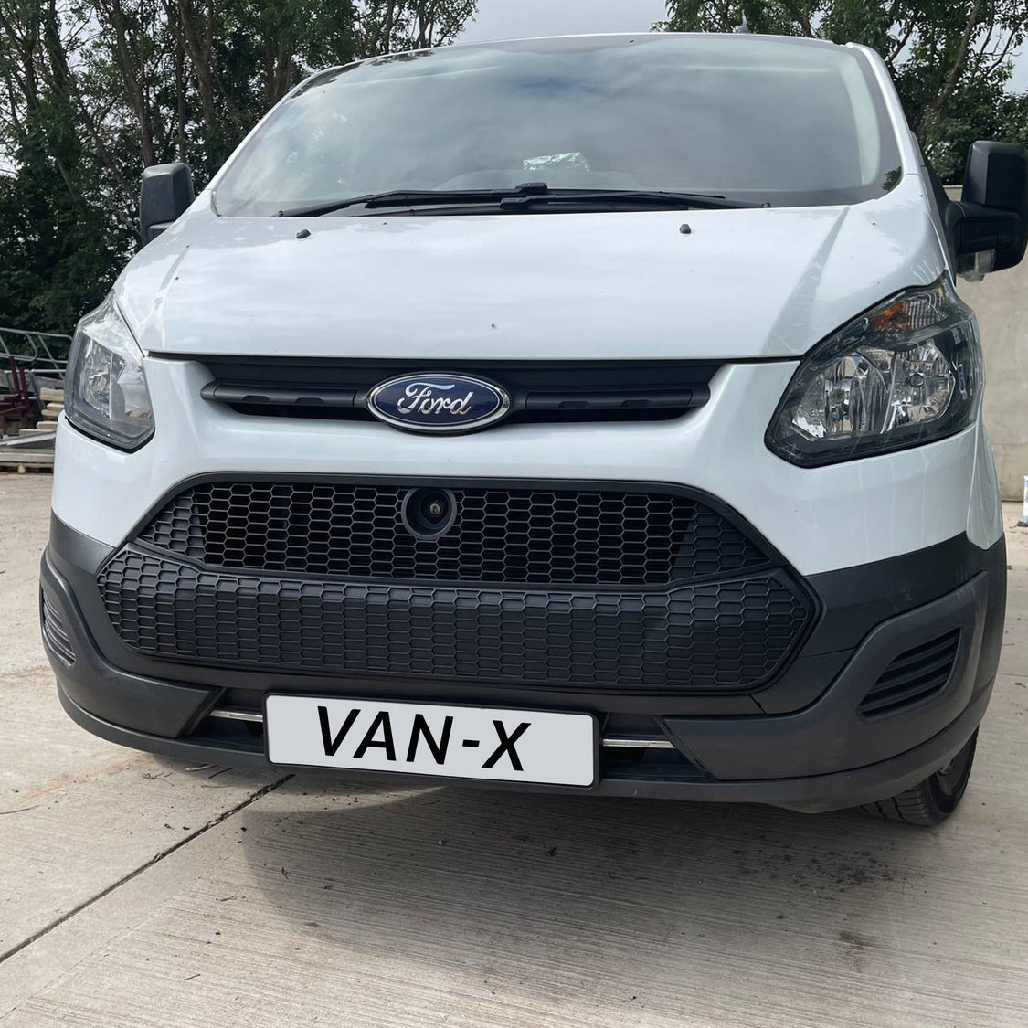 For Ford Transit Custom Honeycomb Front Grille – Matte Black Upgrade f ...