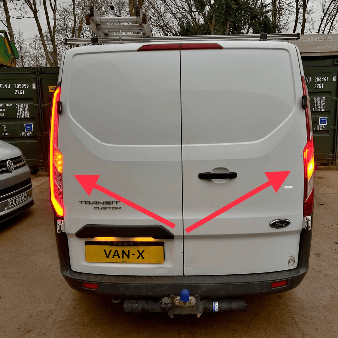 For Ford Transit Custom MK2 Sequential LED Rear Lights with Clear Lens ...