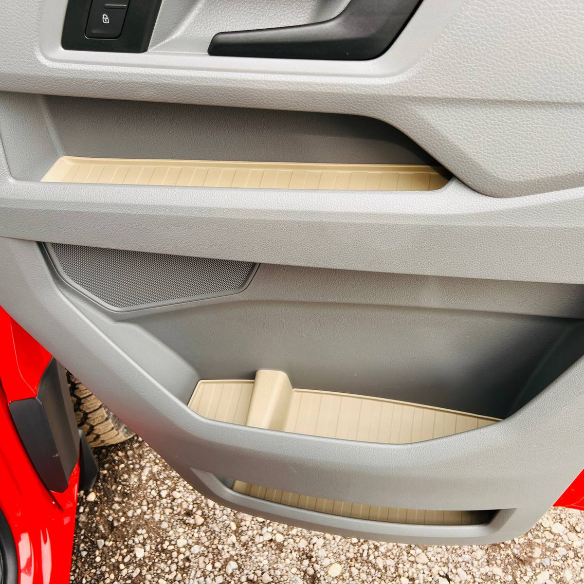 For VW Crafter New Shape Rubber Door Liner Pocket Inserts Grey – Van-X